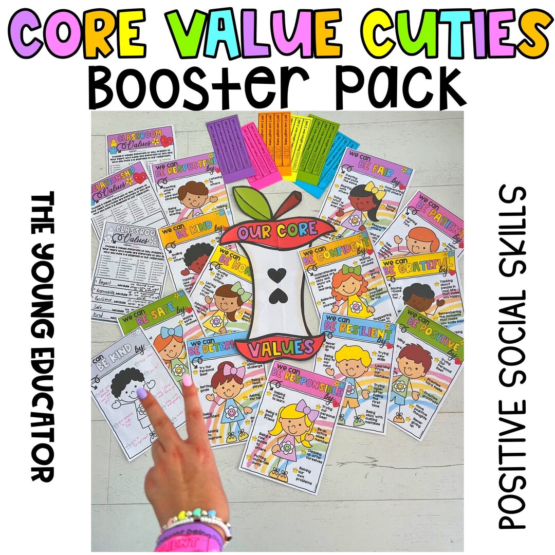 Core Values Cuties / Classroom, School & Relationships Booster Pack - Etsy