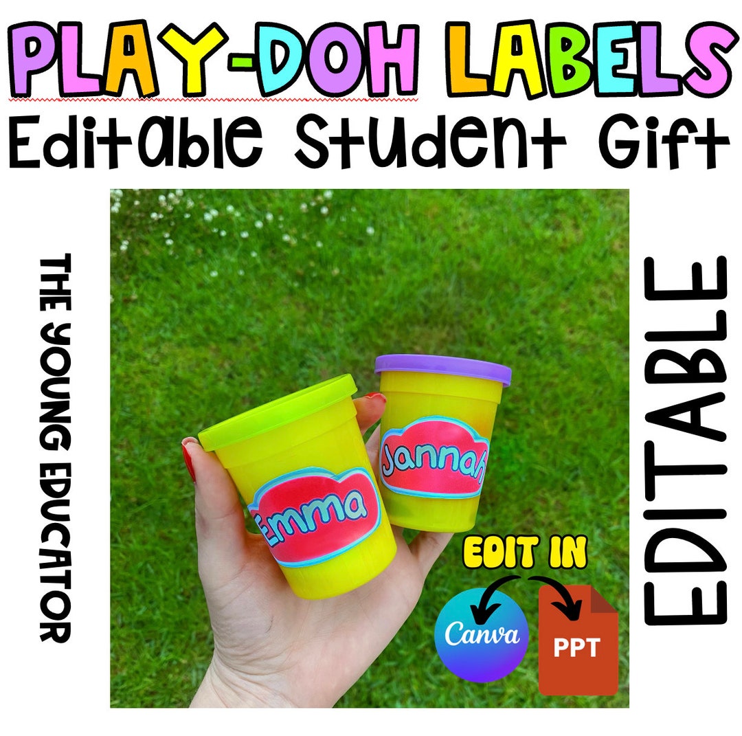Editable Play-doh Labels Student Gift Christmas/end of Year/back to ...