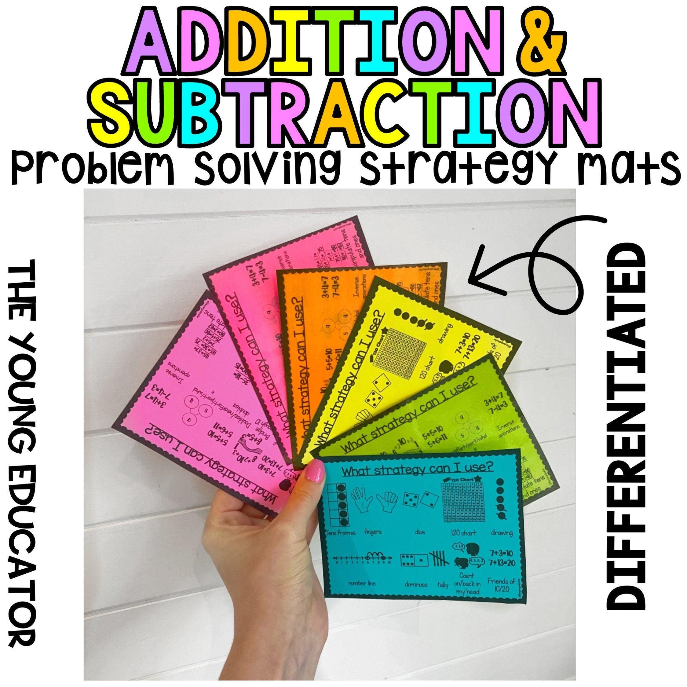 Addition and Subtraction Maths Problem Solving Strategy Mat Prompts - Etsy