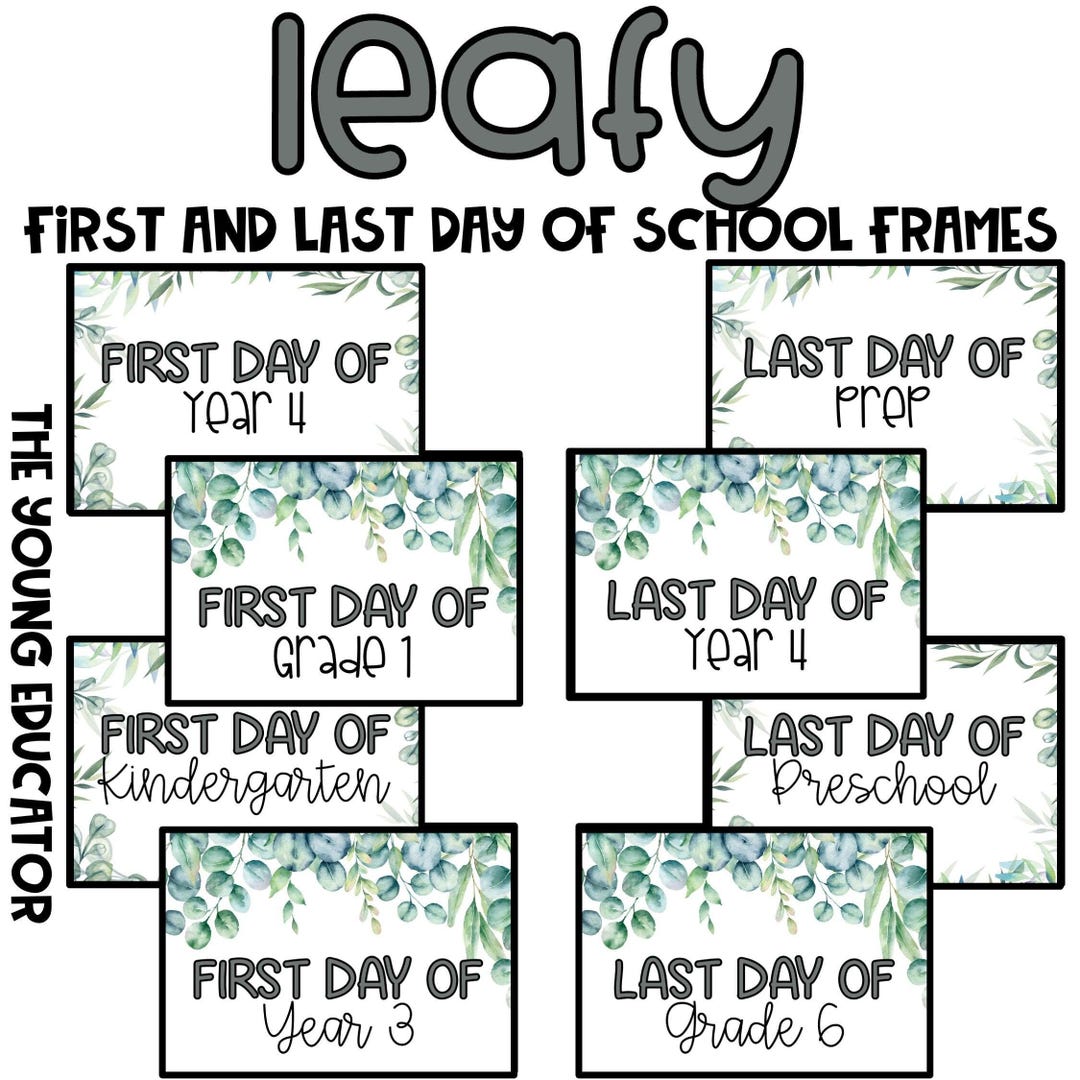 Leafy - First Day of School - Last Day of School Frames - Etsy