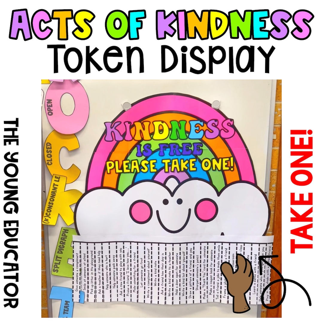 Acts of Kindness Tokens Display! *world Kindness Day* - Etsy