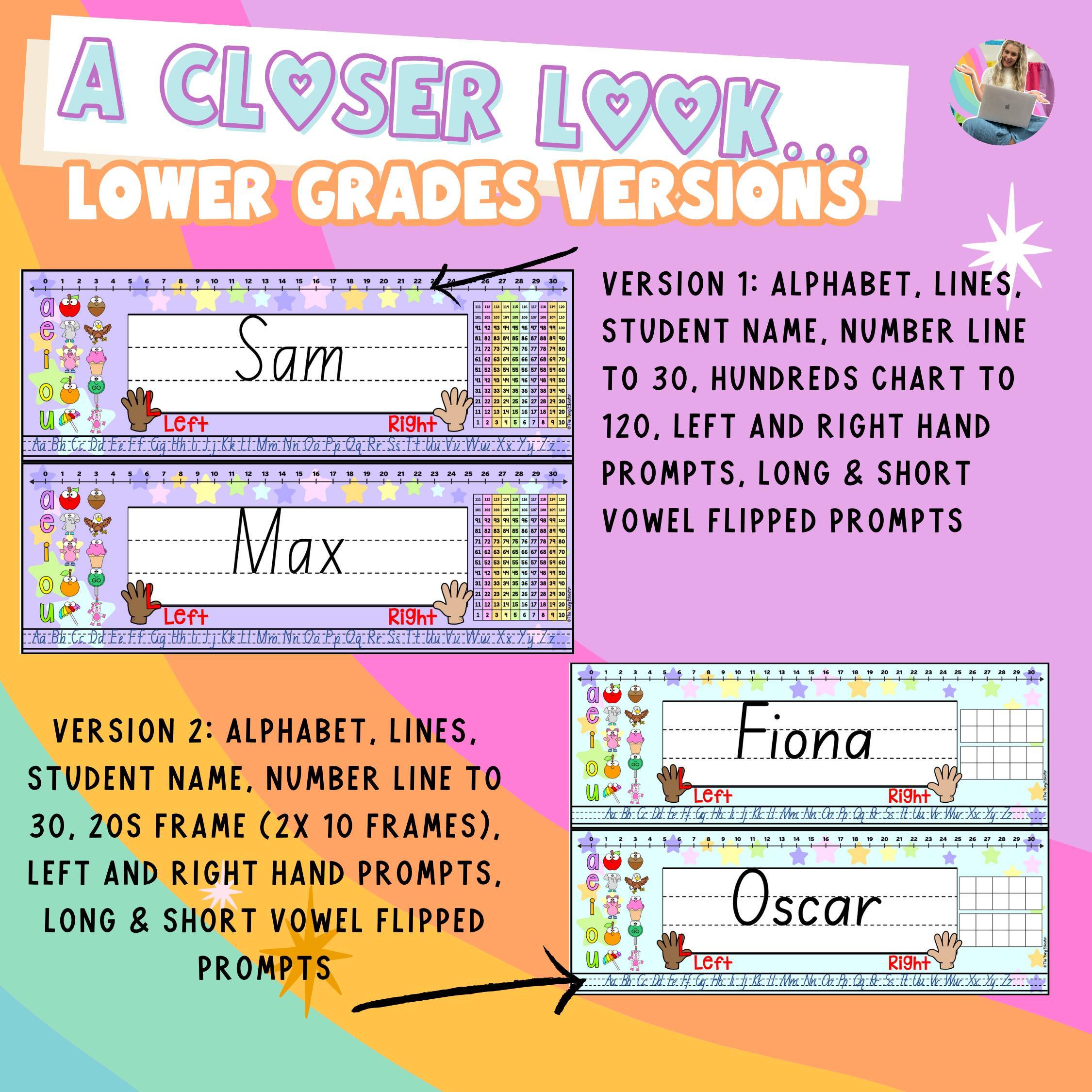 Editable Pastel Desk Plate Name Labels *lower & Upper Years* Back to ...