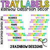 Pastel Rainbow TABLE CADDY LABELS *editable* Stationery/classroom Table ...