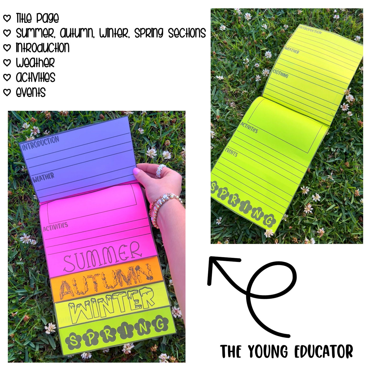 Season Report Writing Booster Flip Book / Informative Writing Template ...