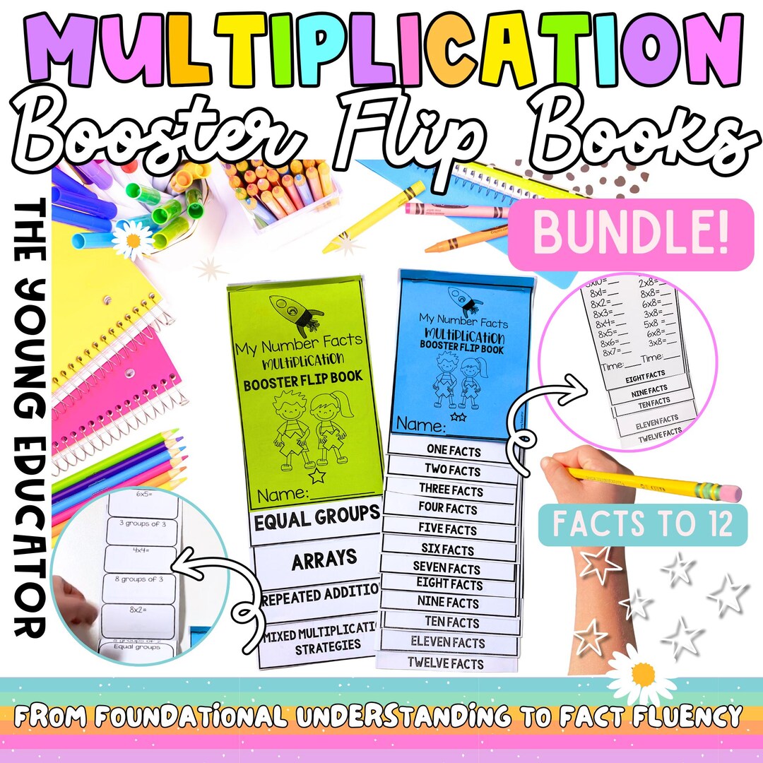 Multiplication Facts Booster Flip Book - Bundle - Etsy