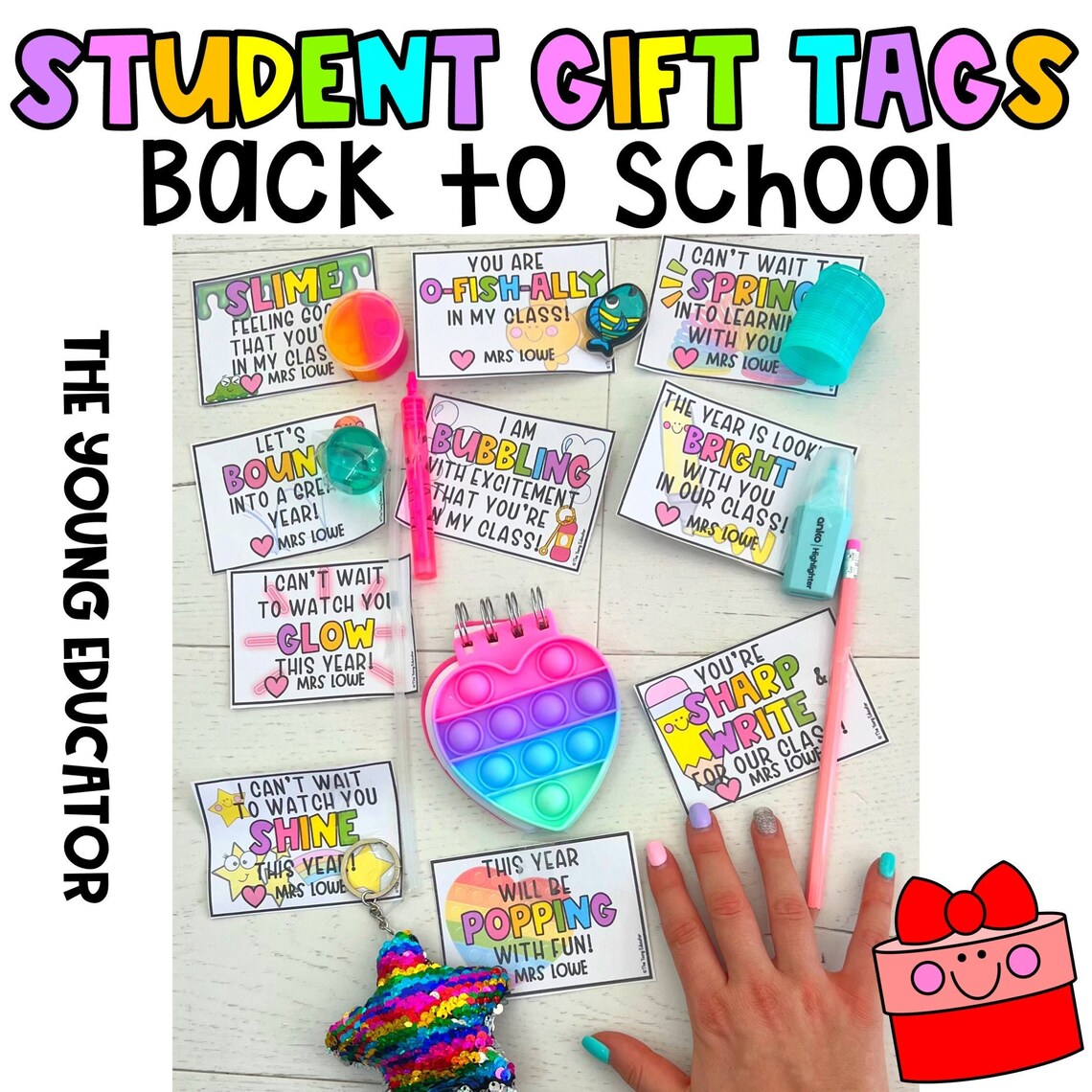 Back to School Gift Tags Editable Open House Meet the Teacher Student ...