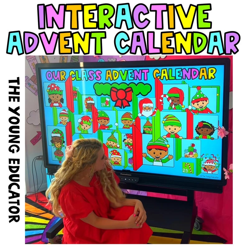 Editable Interactive Advent Calendar for Your Class Christmas Powerpoint - Etsy