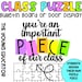 You're an Important Piece of Our Class Puzzle Door/bulletin Board ...