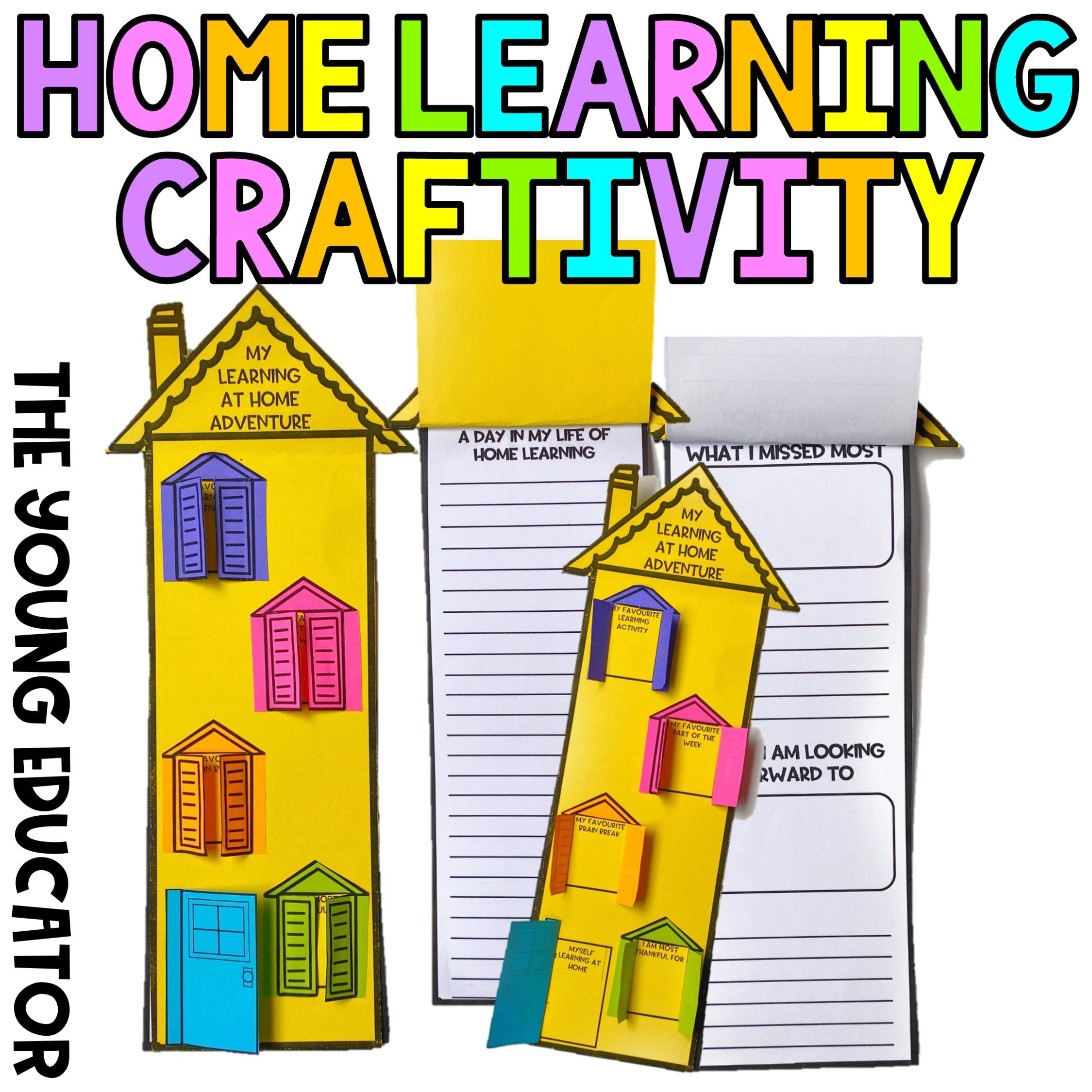 Home Learning Back to School CRAFT and Writing - Distance Learning - Etsy