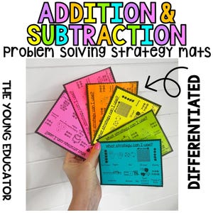 Addition and Subtraction Maths Problem Solving Strategy Mat Prompts - Etsy