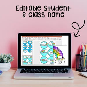 Rainbow Classroom Door Display Word of Affirmation - Etsy