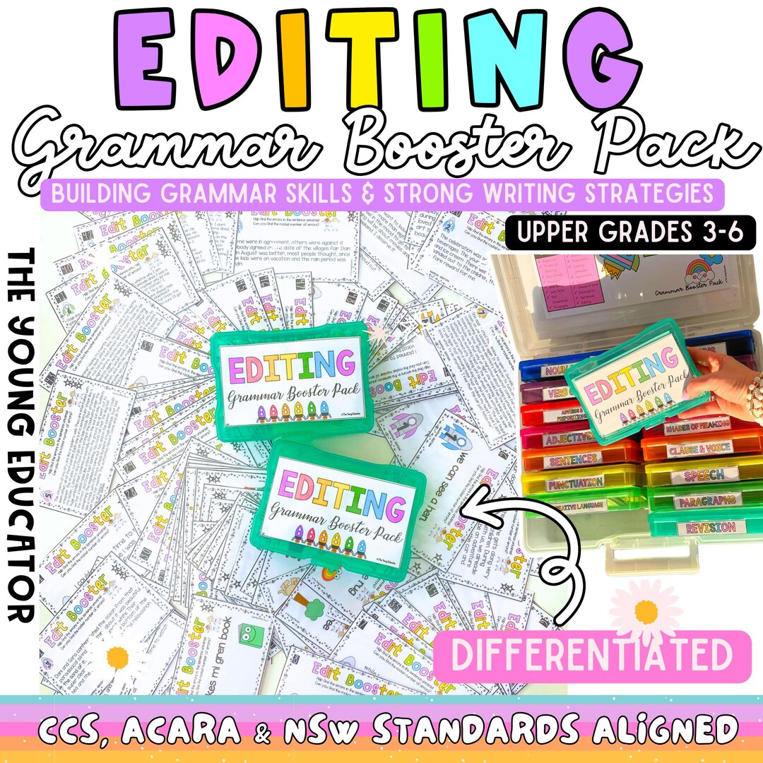 9. Editing Upper Grades Grammar Booster Pack - Etsy