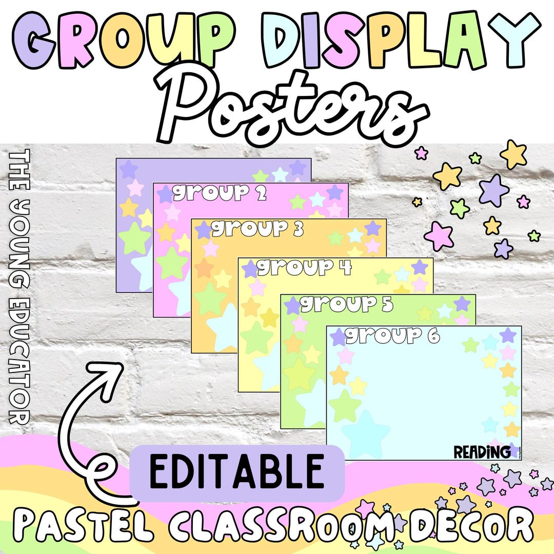 Pastel Group Display Posters - Etsy