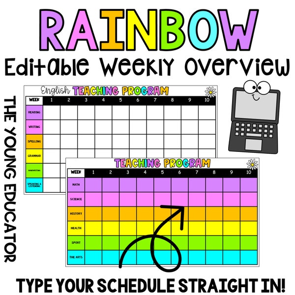 RAINBOW MEETING NOTEBOOK for Teachers and School Admin - Etsy