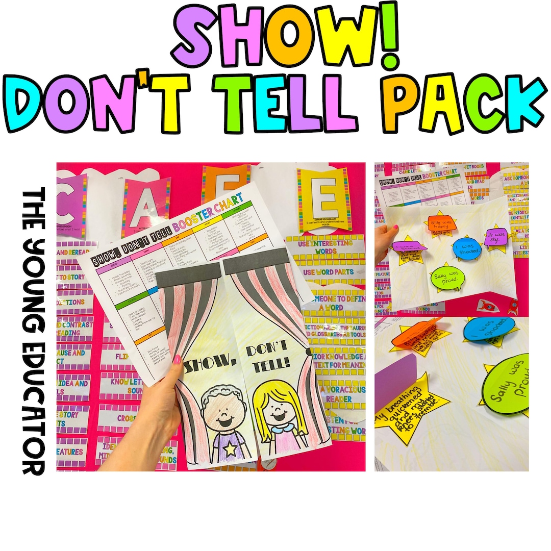 Show, Don't Tell! Activity Pack - Craft & Poster - Descriptive Writing ...