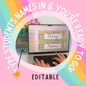Editable Pastel Desk Plate Name Labels *lower & Upper Years* Back to ...
