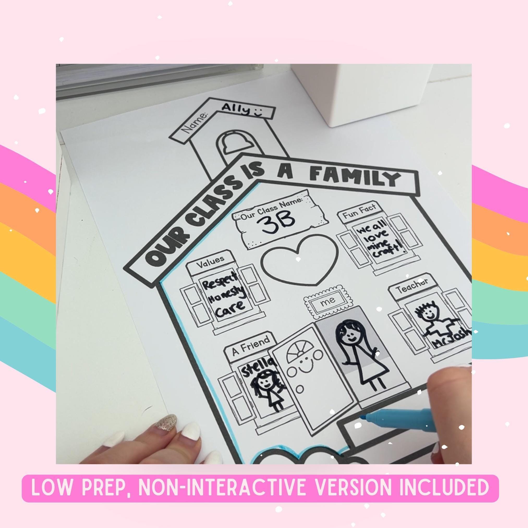 Our Class is a Family Craft Activity | Interactive Craftivity | Back to ...