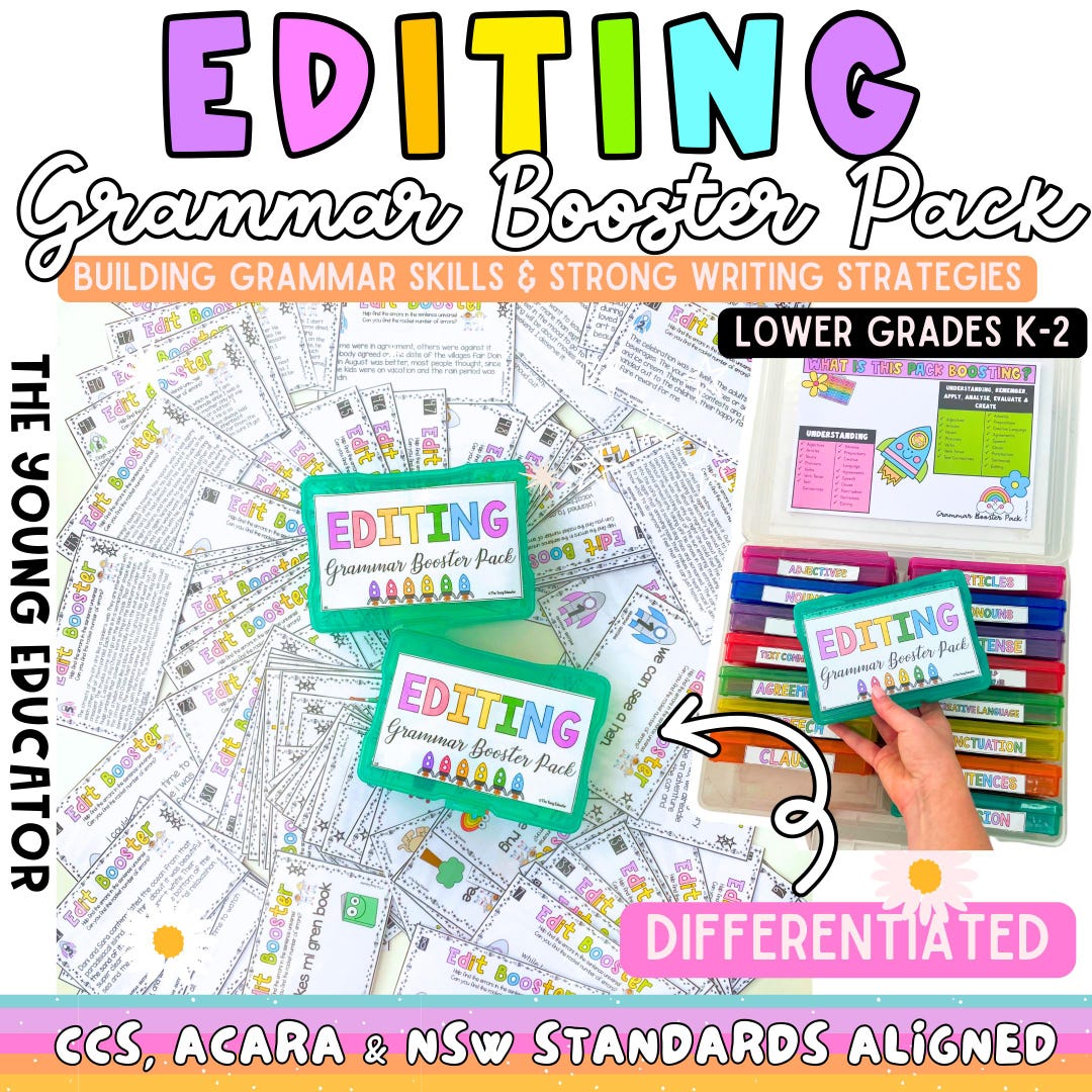 9. Editing Lower Grades Grammar Booster Pack - Etsy