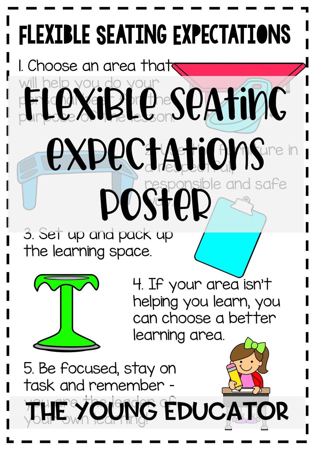 Flexible Seating Expectations Poster - Etsy