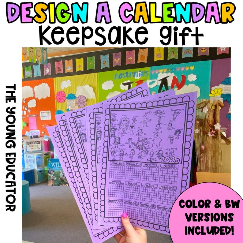 Design a Calendar 2025 End of Year Keepsake Parent Gift FREE UPDATES - Etsy