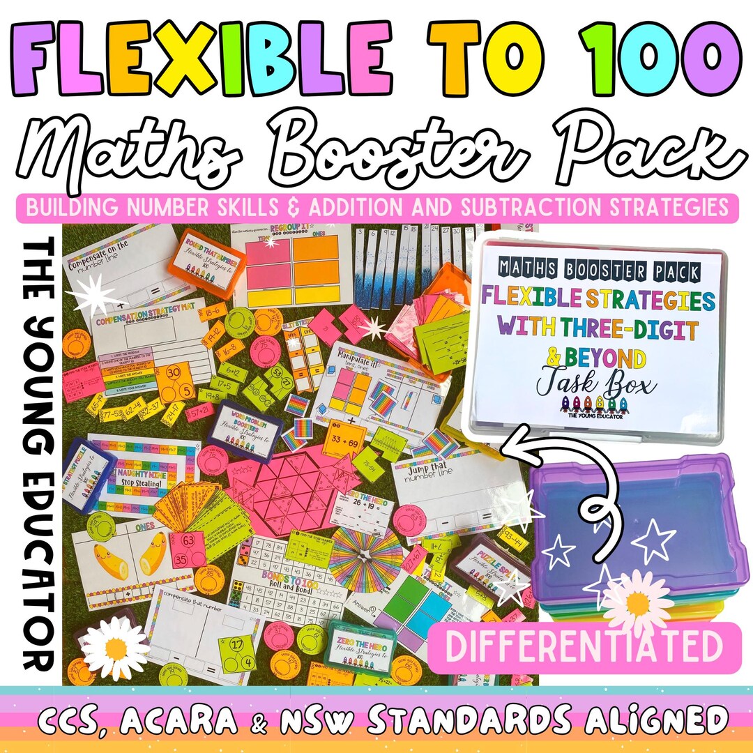 FLEXIBLE TO 100 STRATEGIES - 7/8 Maths Booster Pack Number Sense Task ...