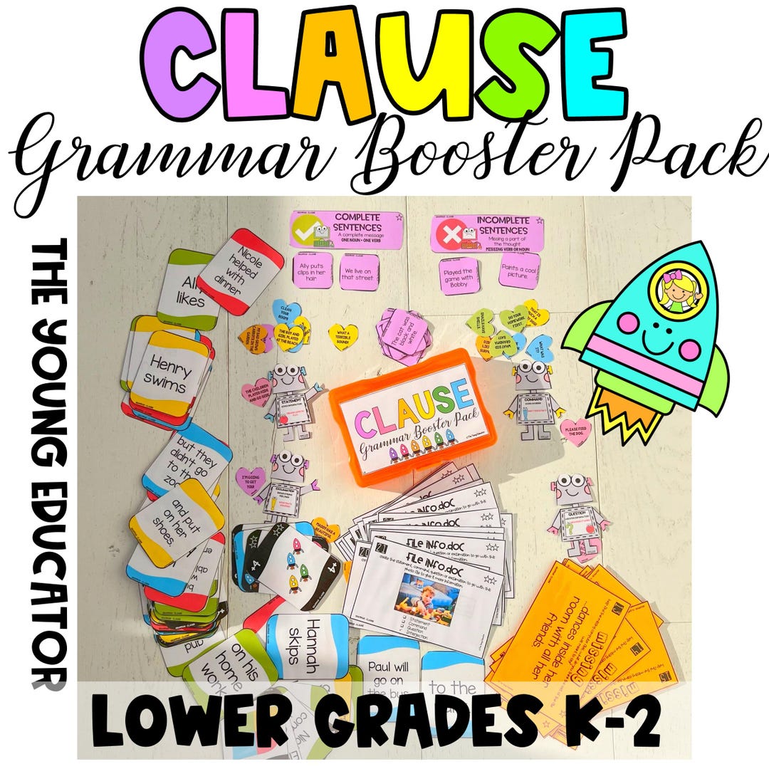 14. CLAUSE Lower Grades Grammar Booster Pack / Learning Activities ...