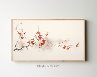Samsung Frame TV Art Spring Wabi Sabi Art Spring Japandi Nature Japanese Nature Tv Art Japandi ...
