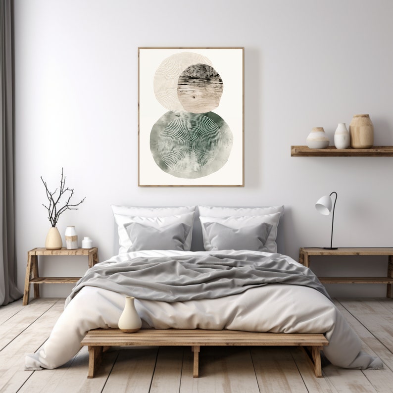 Japandi Wall Art Sage and Neutral Nature Wabi Sabi Art Abstract Nature Print Instant Download ...