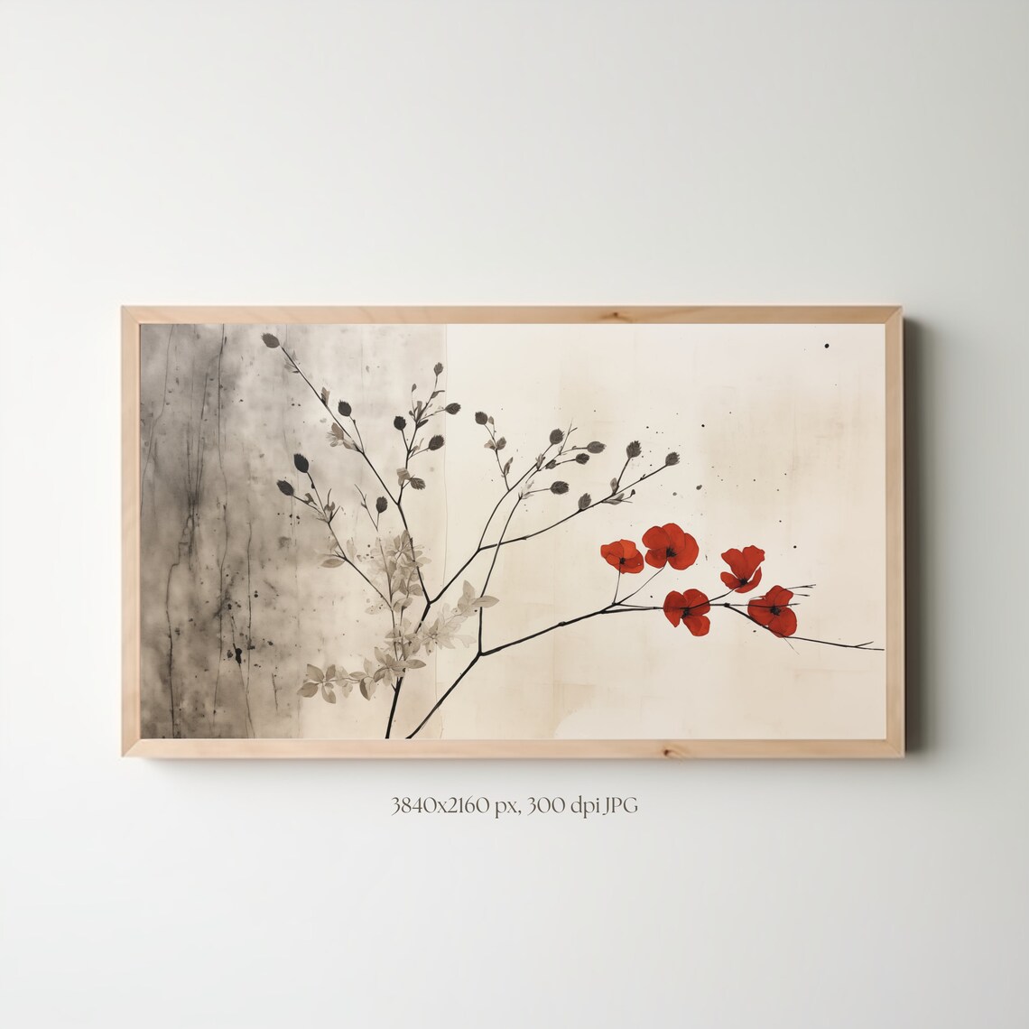 Samsung Frame TV Art Spring Wabi Sabi Art Spring Japandi Nature Japanese Nature Tv Art Japandi ...