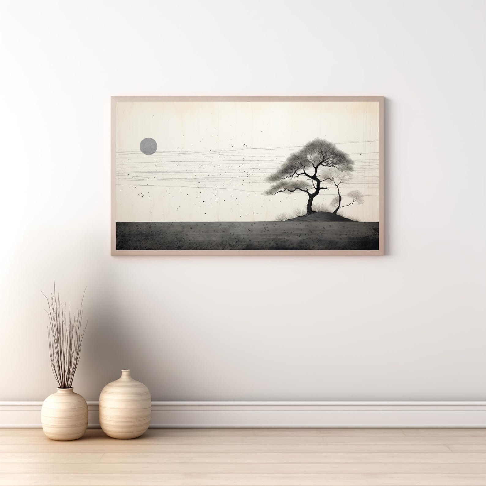 Samsung Frame TV Art: Japandi Tree, Wabi Sabi Landscape (digital ...