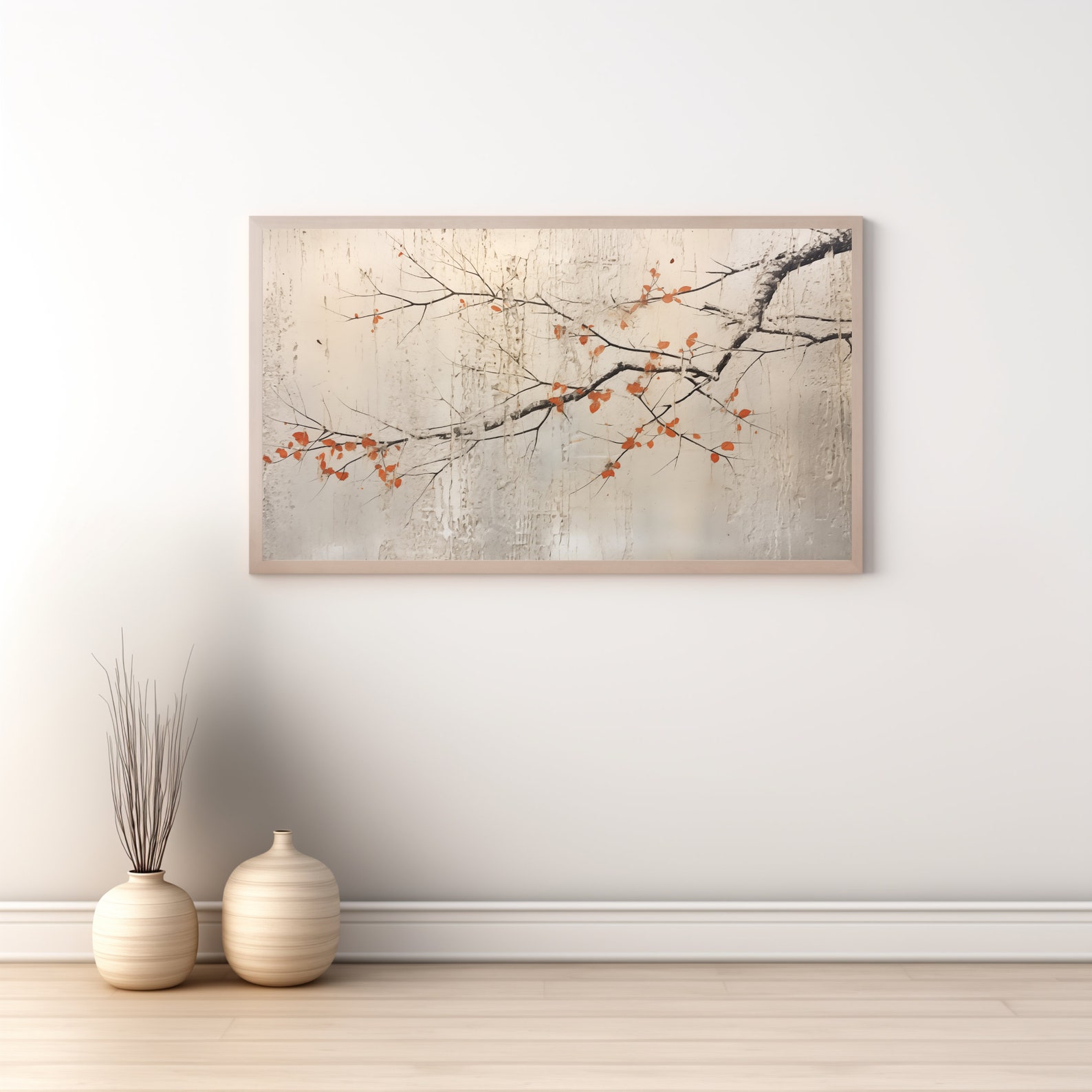 Samsung Frame TV Art Spring Wabi Sabi Art Spring Japandi Nature Japanese Nature Tv Art Japandi ...