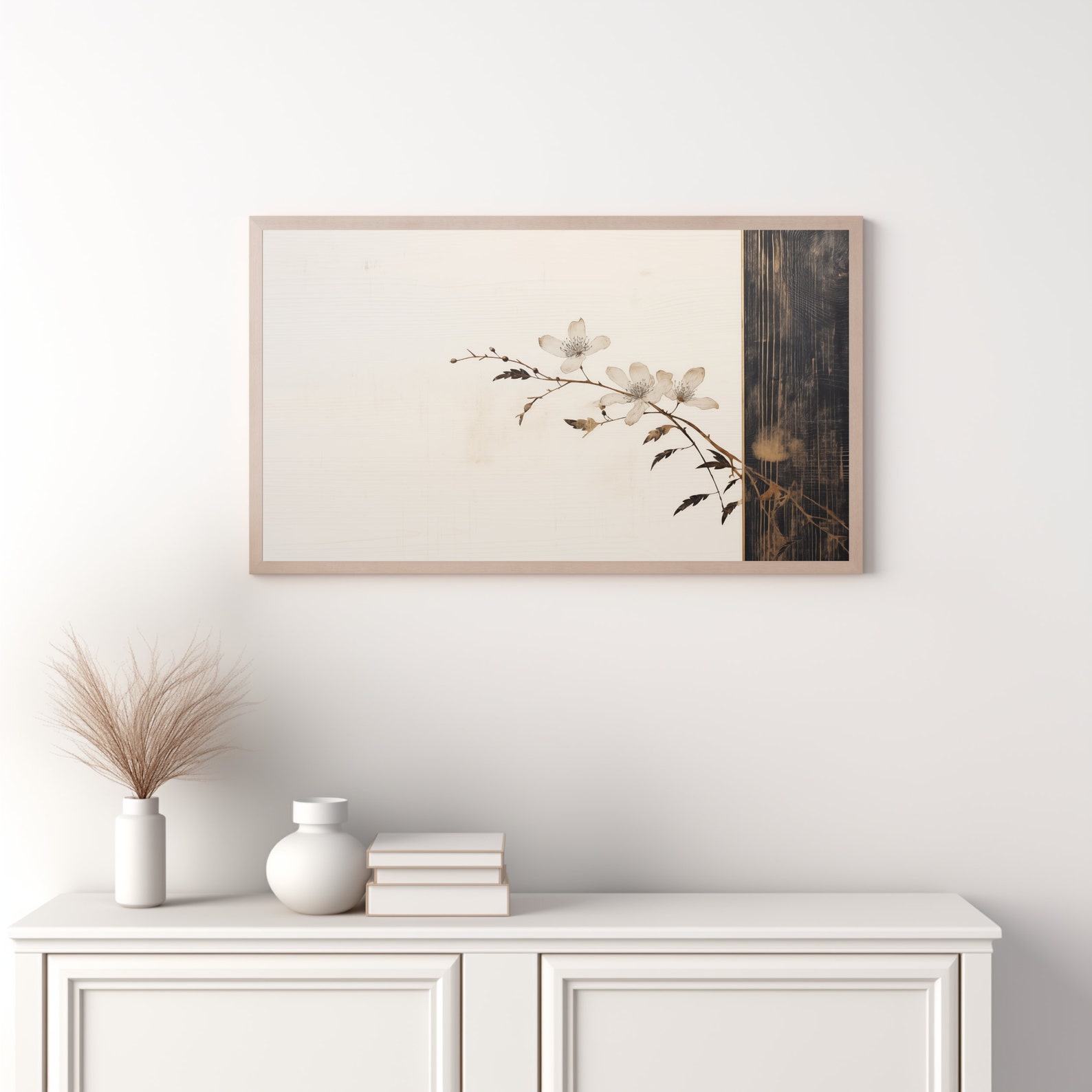 Spring Blossom Samsung Frame TV Art: Japandi Wabi Sabi (digital ...
