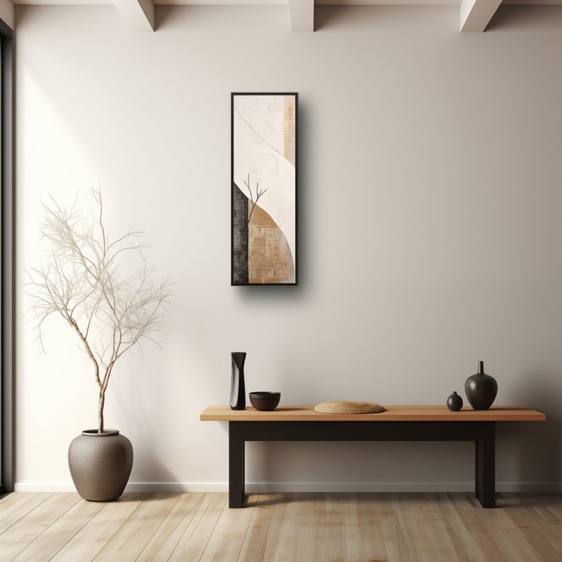Japandi Narrow Wall Art Abstract Nature Textures Wabi Sabi Art Wabi Sabi Neutral Brown Instant ...