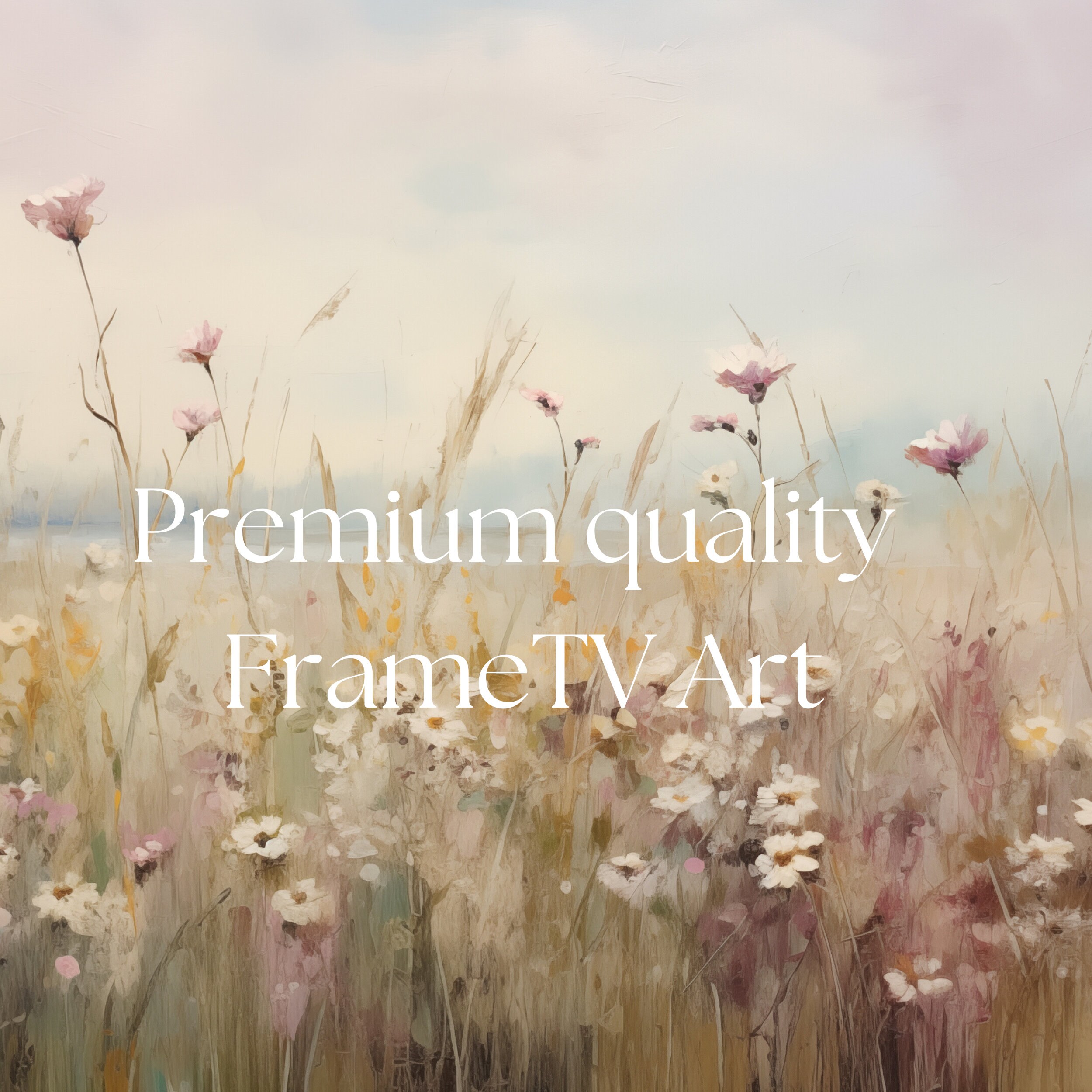 Spring Flower Field Vintage Painting: Samsung Frame TV Art (digital ...