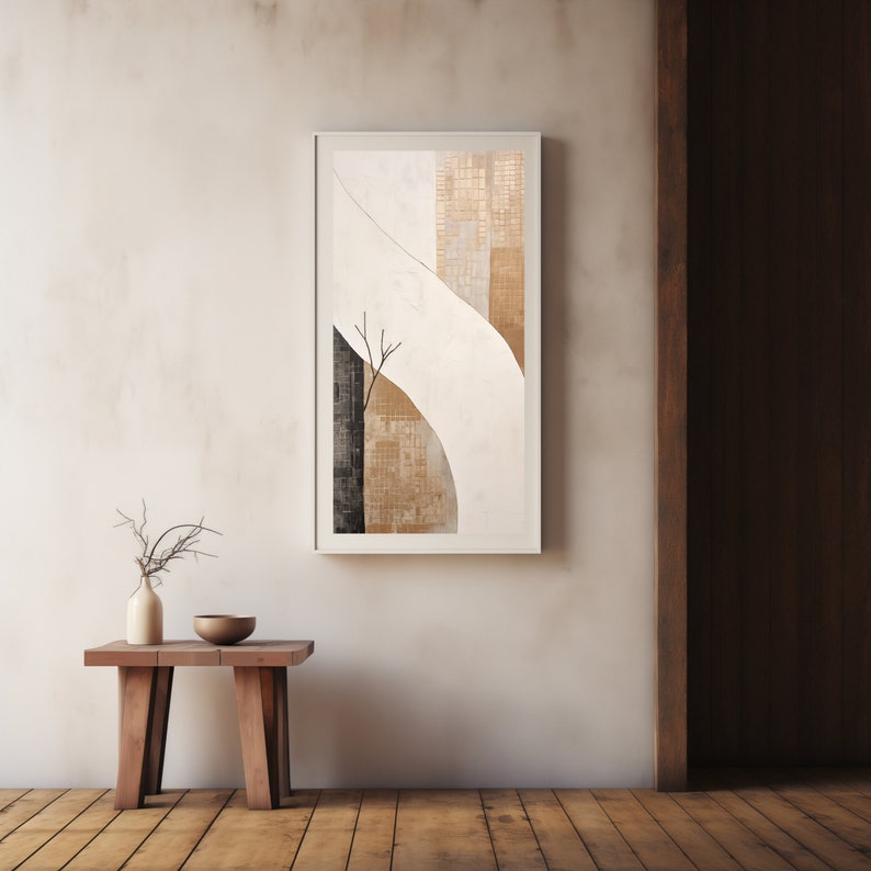 Japandi Narrow Wall Art Abstract Nature Textures Wabi Sabi Art Wabi Sabi Neutral Brown Instant ...