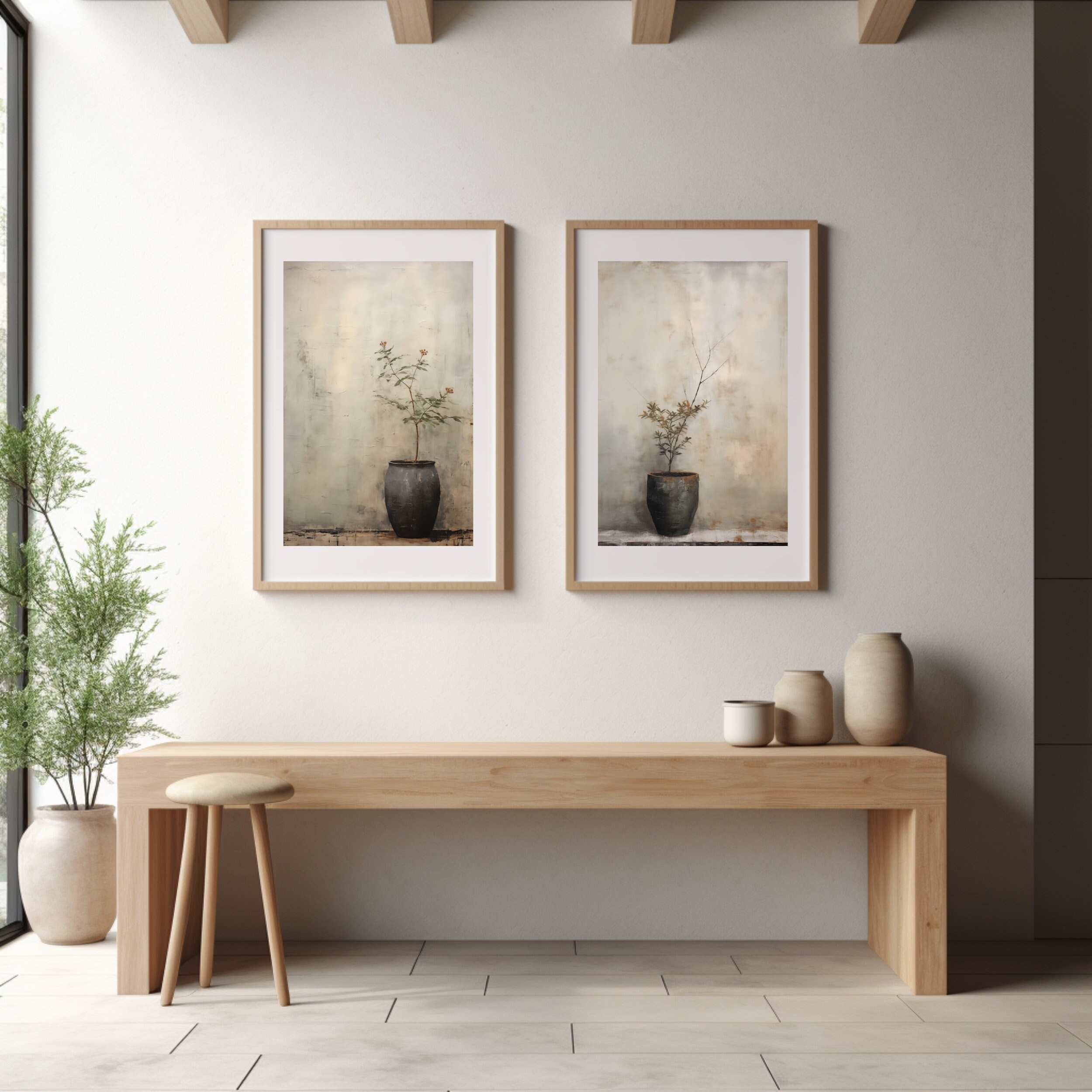 Set of 3 Japandi Wall Art Japandi Art Wabi Sabi Wall Art Japandi Wall ...
