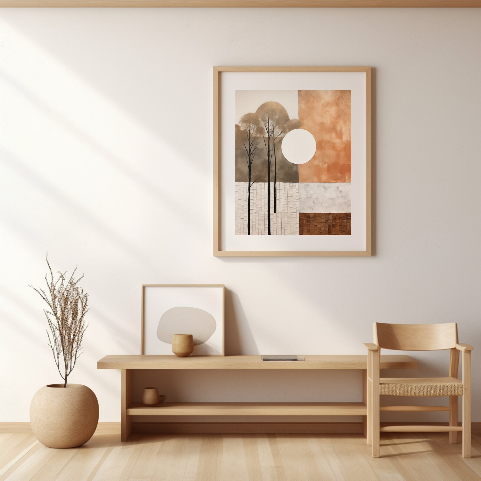 Japandi Wall Art Terracotta Nature Wabi Sabi Art Abstract Nature Print Instant Download Nature ...