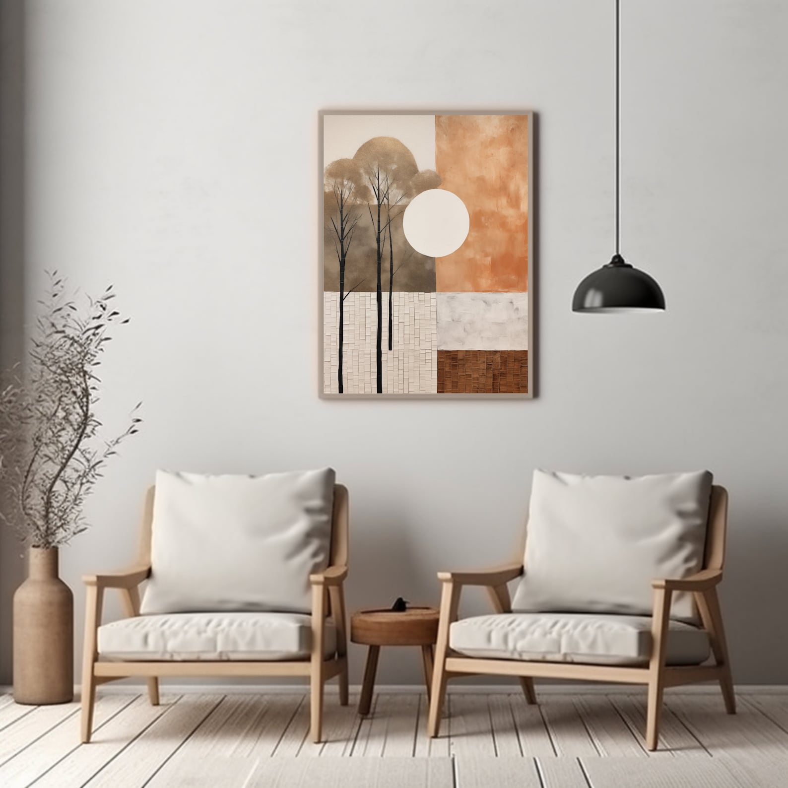 Japandi Wall Art Terracotta Nature Wabi Sabi Art Abstract Nature Print Instant Download Nature ...