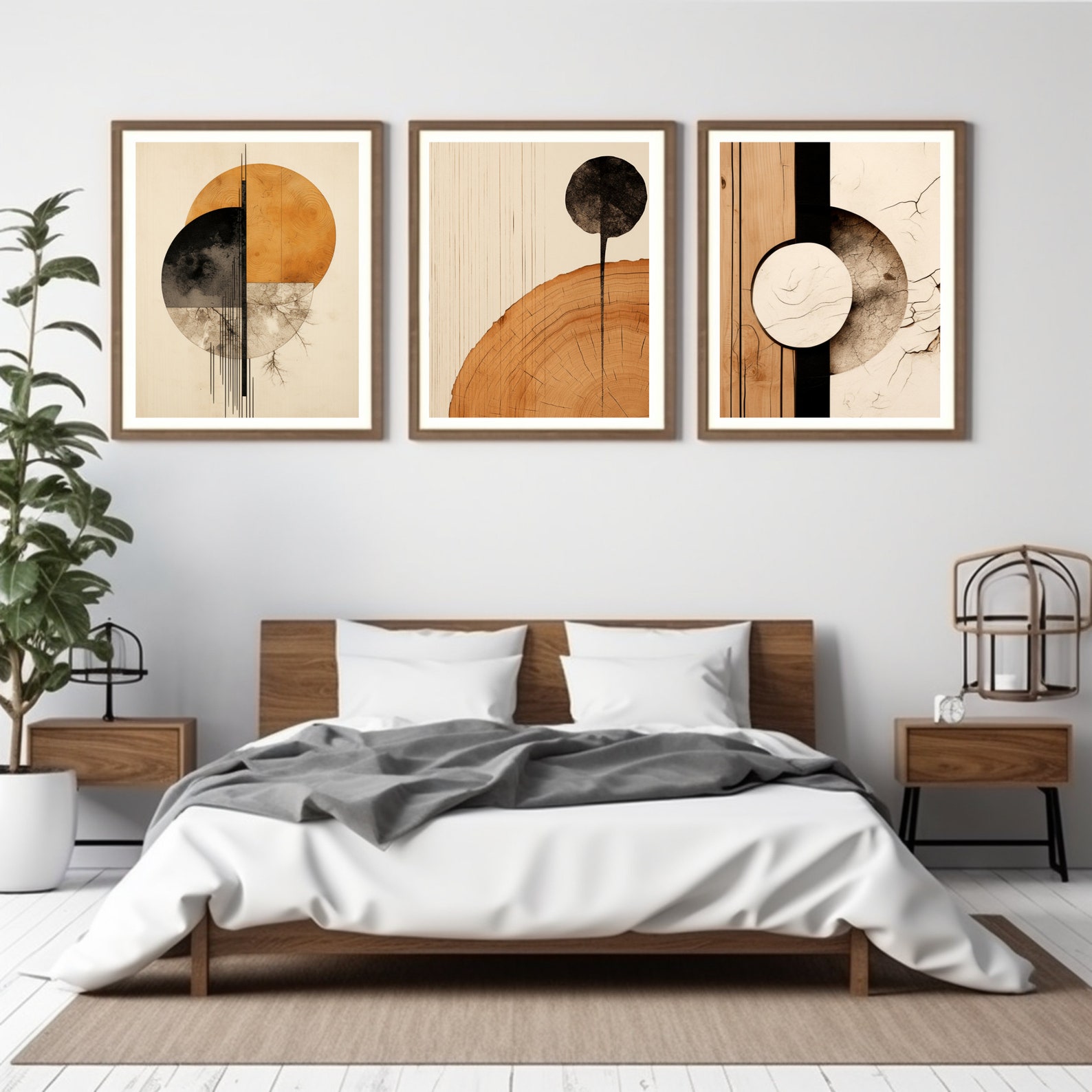 Set of 3 Japandi Wall Art | Japandi Art | Wabi Sabi Wall Art | Japandi ...