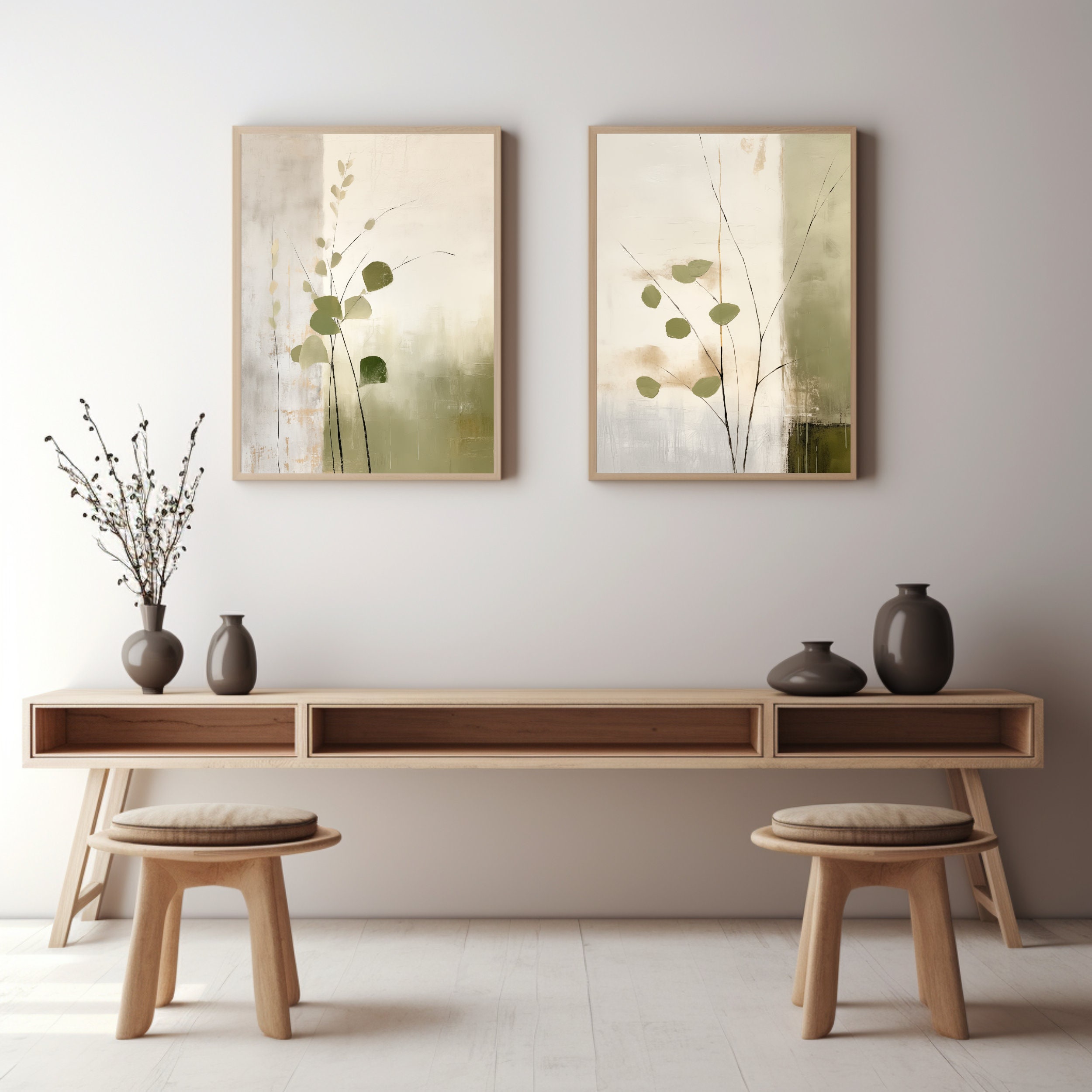 Set of 2 Japandi Wall Art Japanese Art Wabi Sabi Wall Art Japandi Wall ...