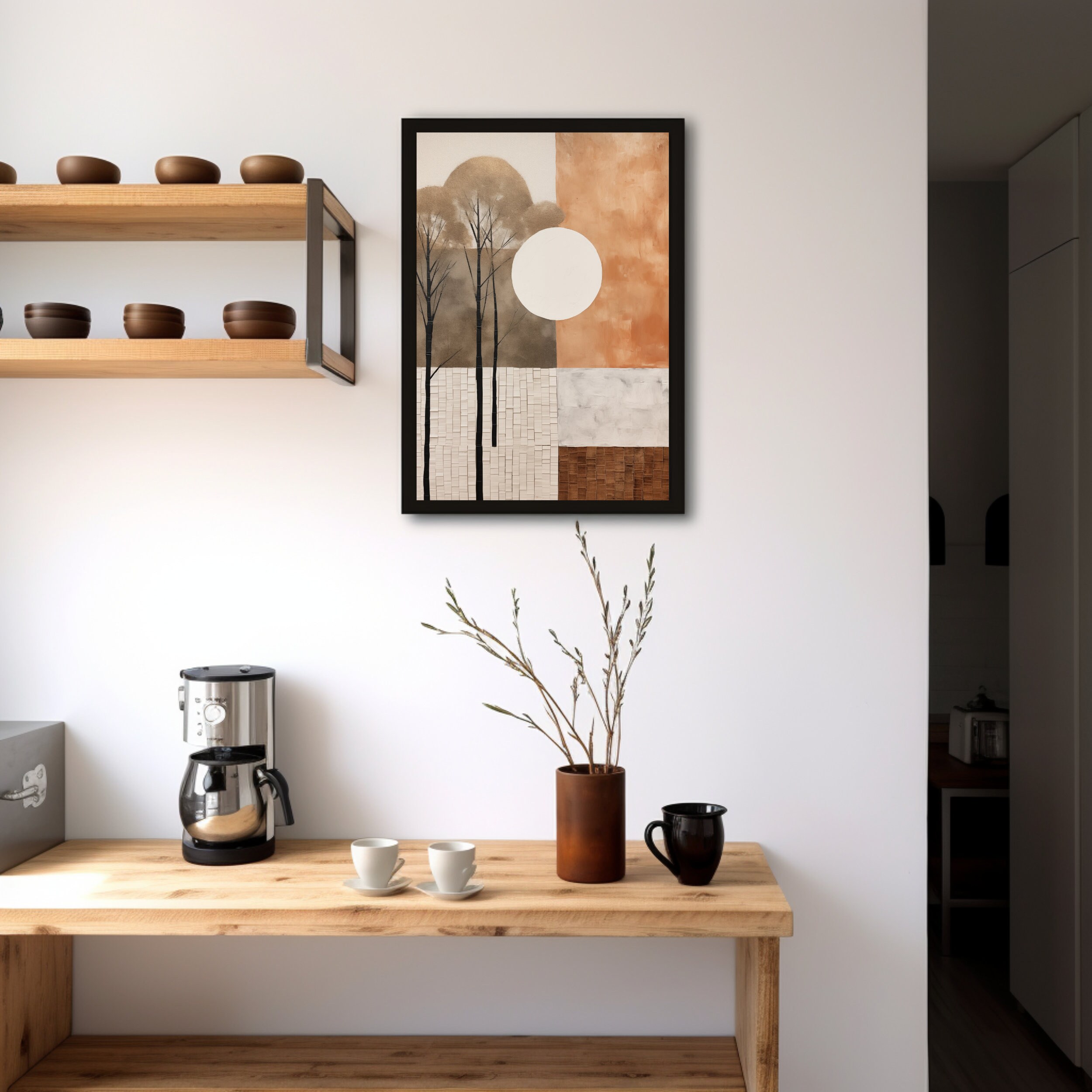 Japandi Wall Art Terracotta Nature Wabi Sabi Art Abstract Nature Print Instant Download Nature ...