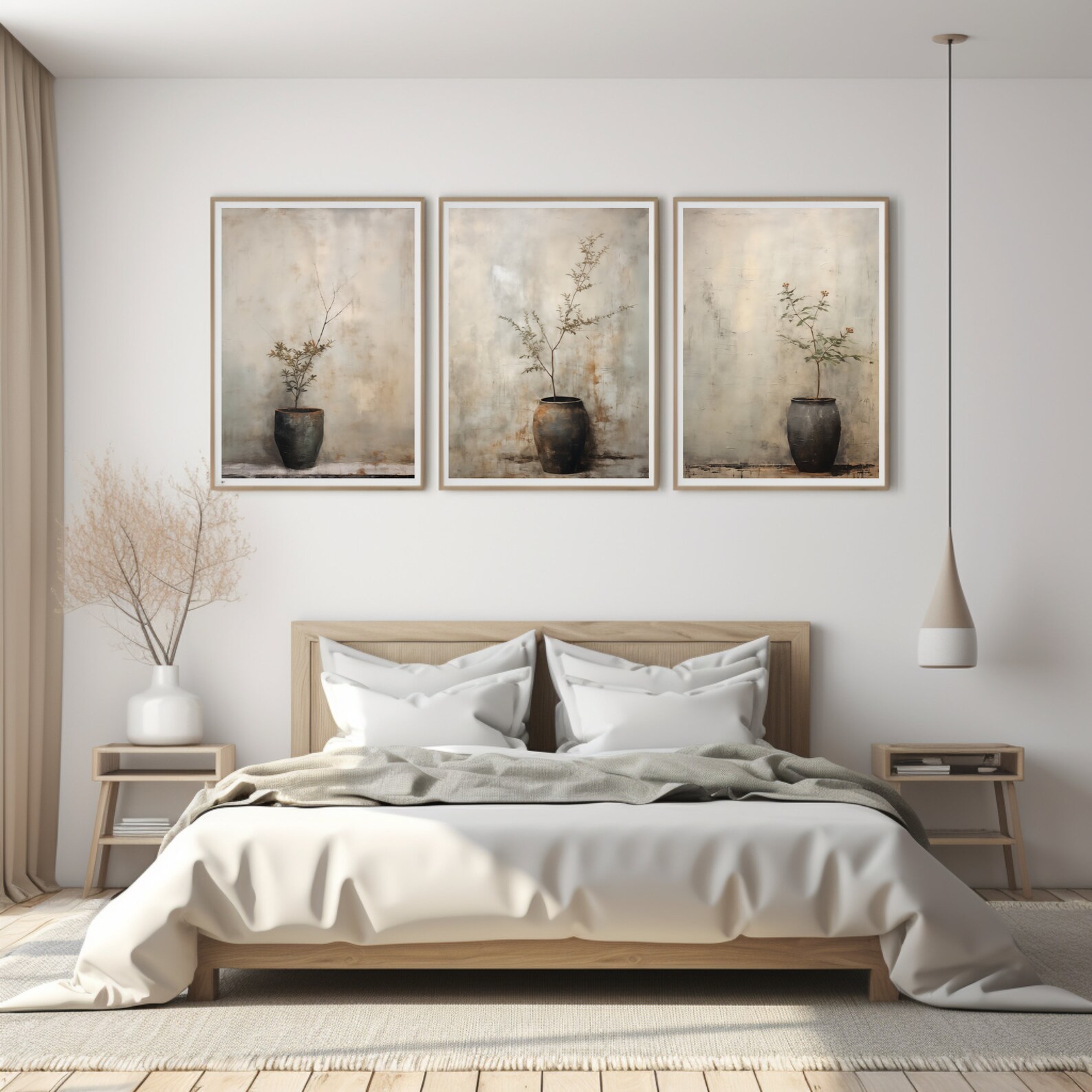 Set of 3 Japandi Wall Art Japandi Art Wabi Sabi Wall Art Japandi Wall ...