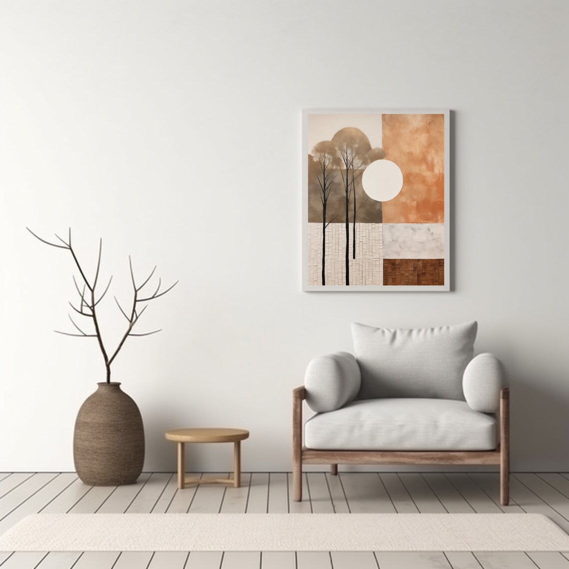 Japandi Wall Art Terracotta Nature Wabi Sabi Art Abstract Nature Print Instant Download Nature ...
