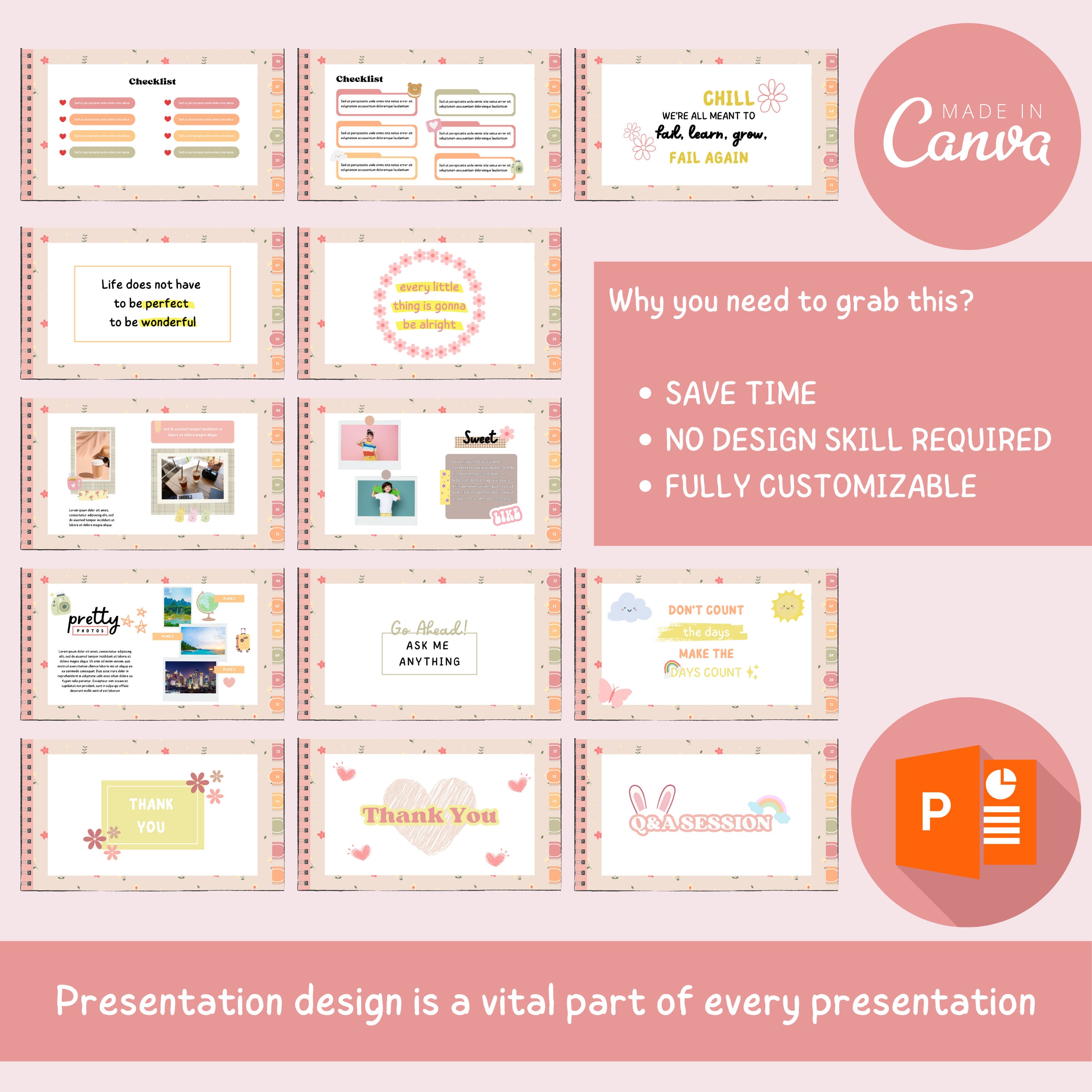 43 Digital Notebook Powerpoint Template, Canva Slide Deck Template for ...