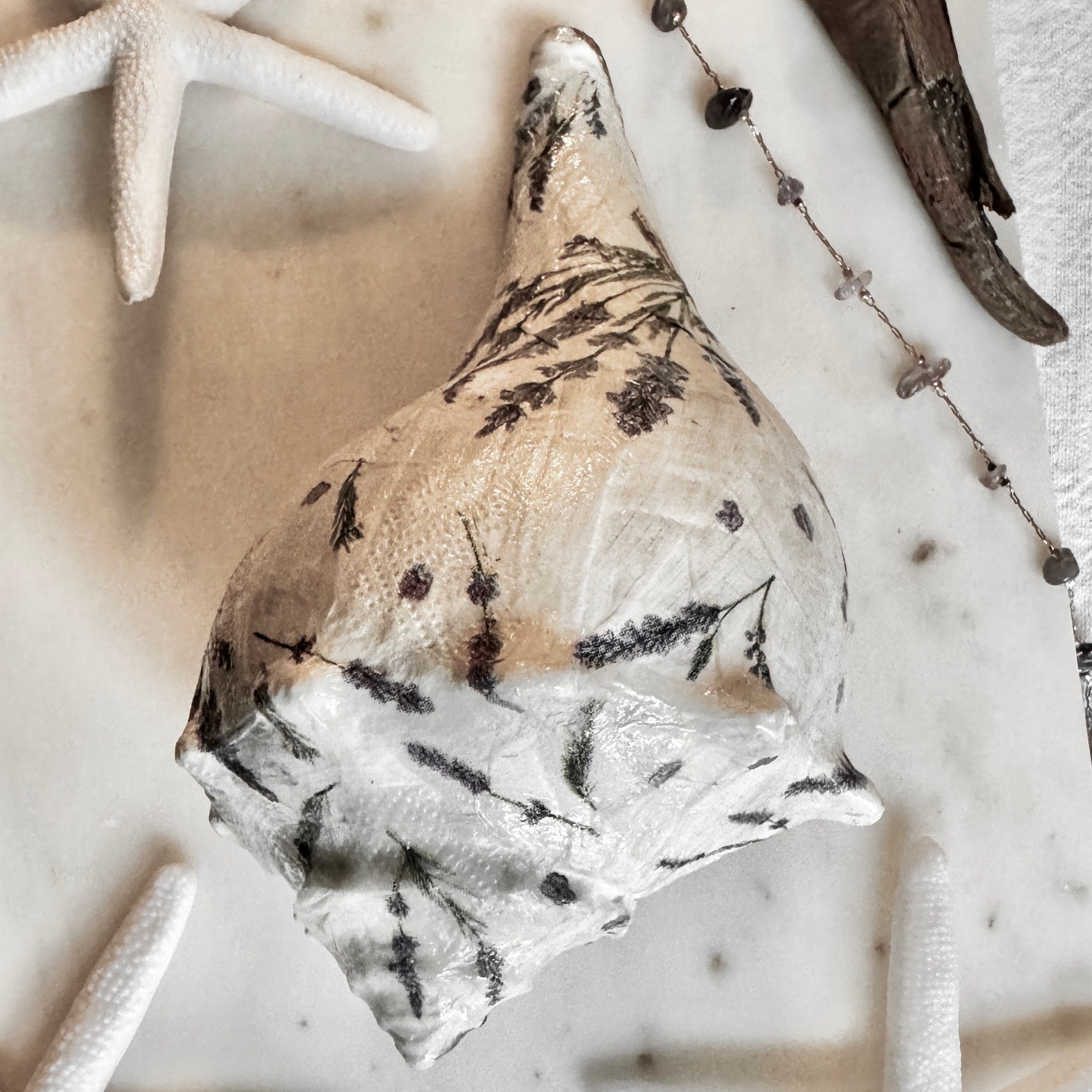 Whelk Shell, Lavender Collection, Decoupage, Home Decor, Coastal Decor ...