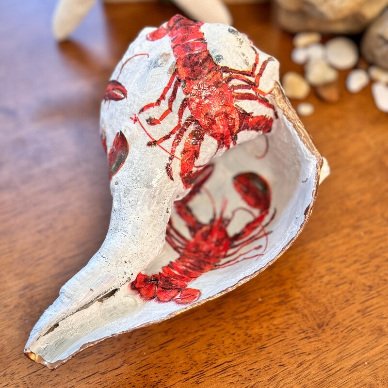 Decoupage Conch Shells - Etsy