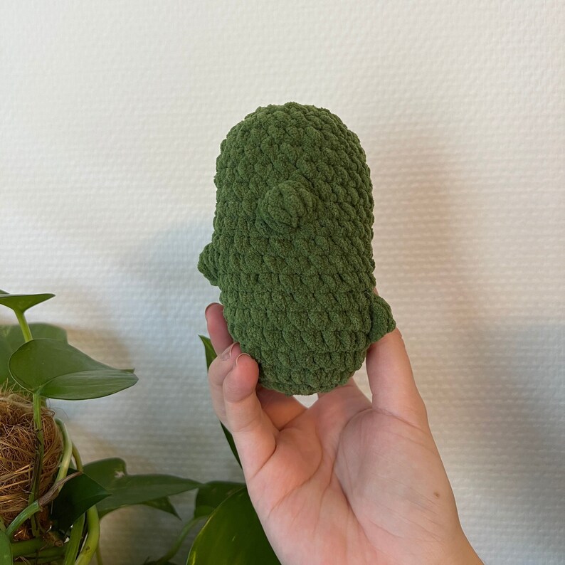 Emotional Support Chonky Pickle Amigurumi Handmade Green Vegetable ...