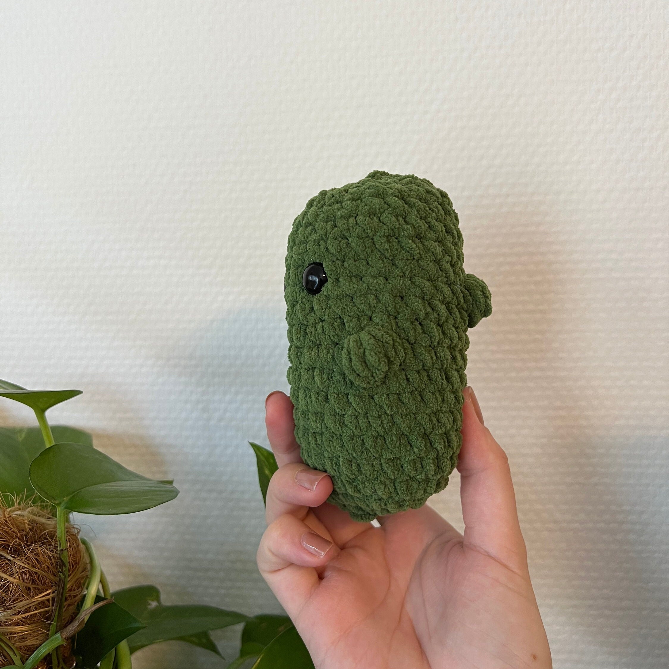 Emotional Support Chonky Pickle Amigurumi Handmade Green Vegetable ...