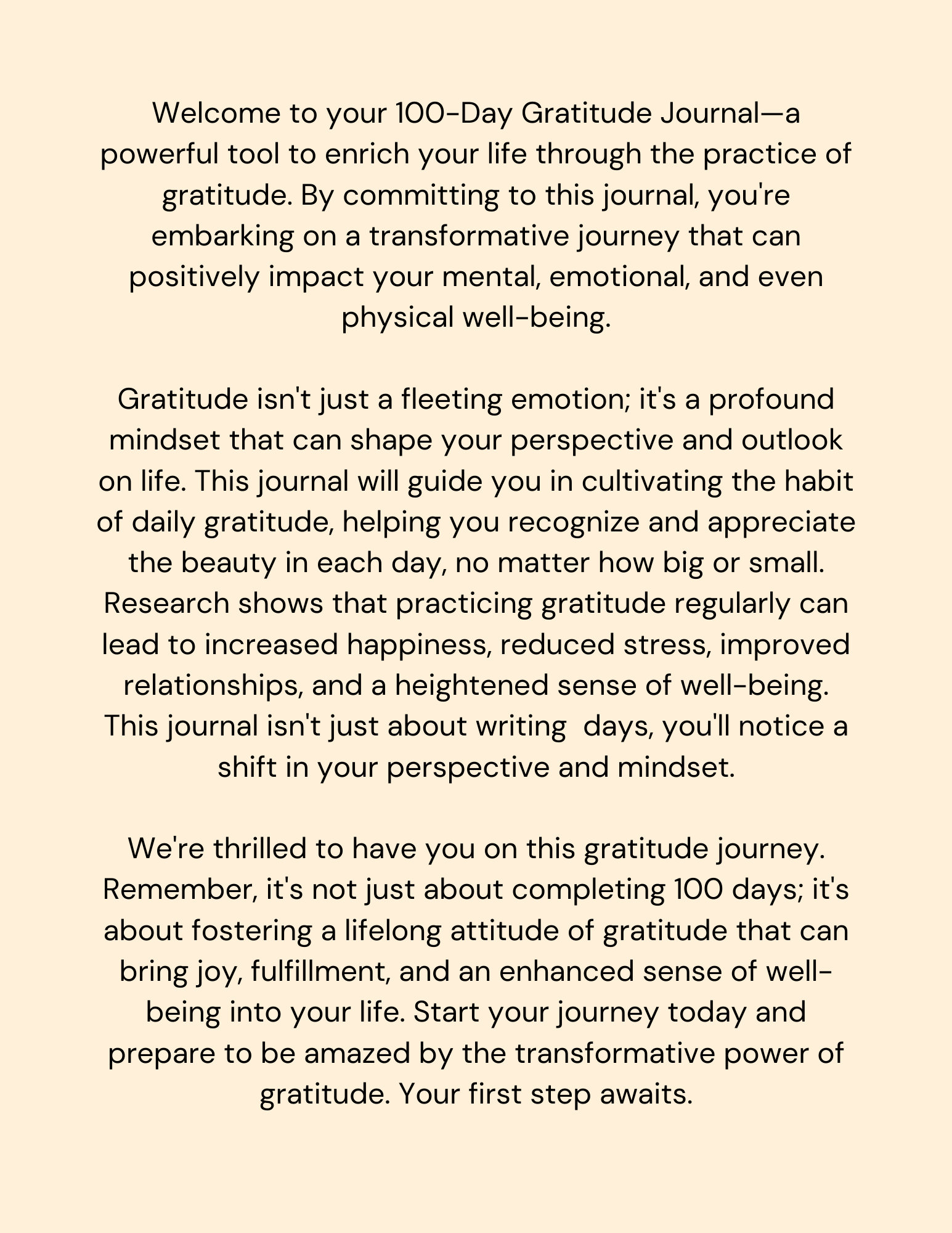 100-day Gratitude Journal: Transform Your Life With Daily Gratitude - Etsy