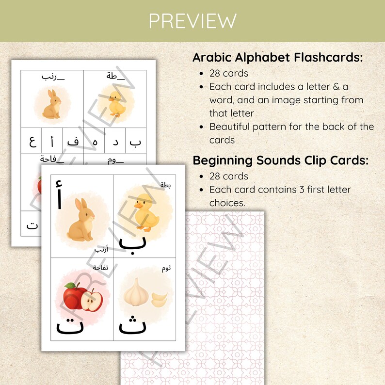 Arabic Alphabet Cards | Islamic Learning | Tajwid & Quran First Words ...